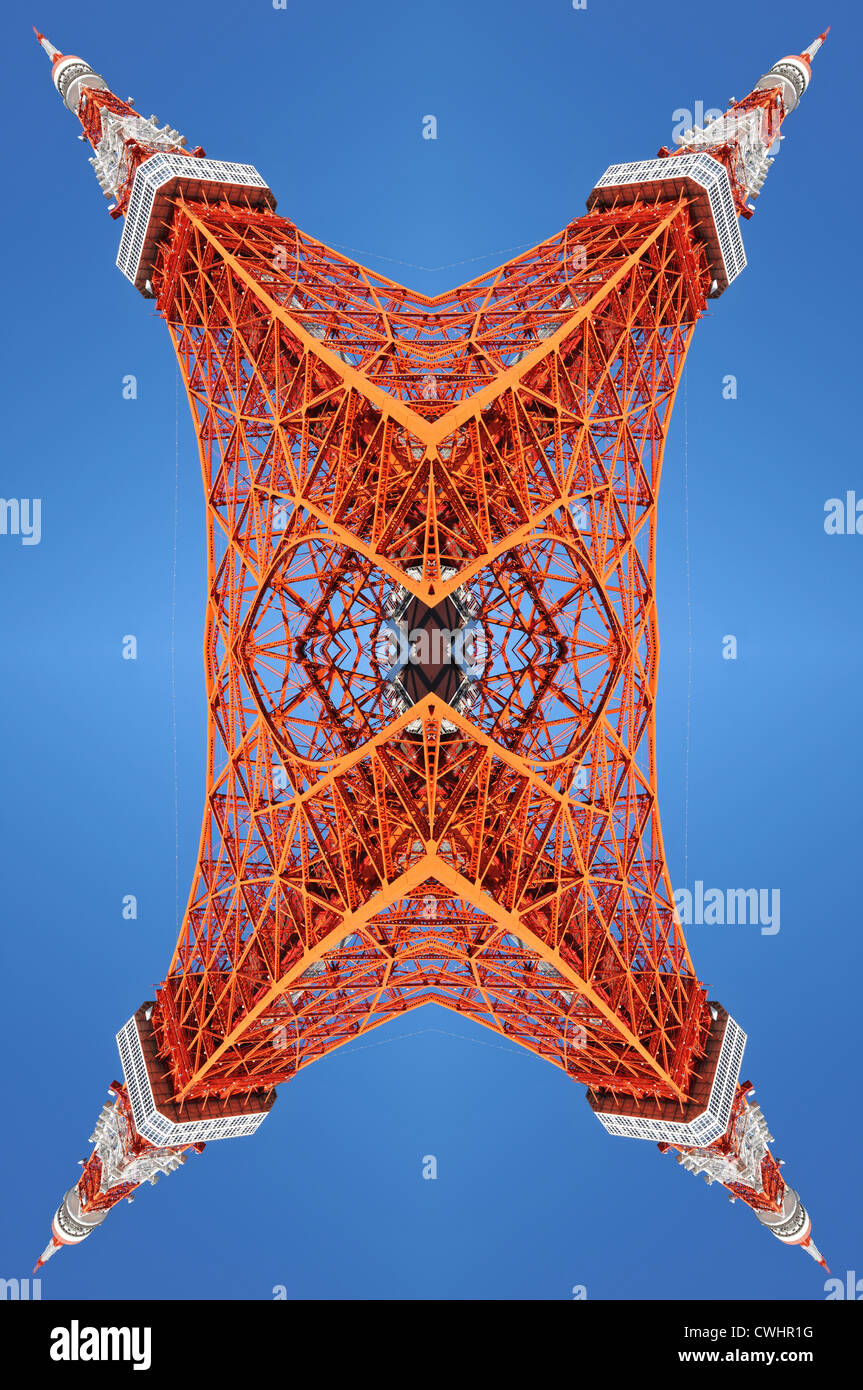 Wide angle perspective of Tokyo Tower, Japan Stock Photo - Alamy