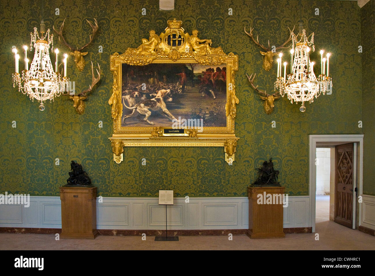 France, Loire valley, Chambord, Hunting trophies Stock Photo - Alamy