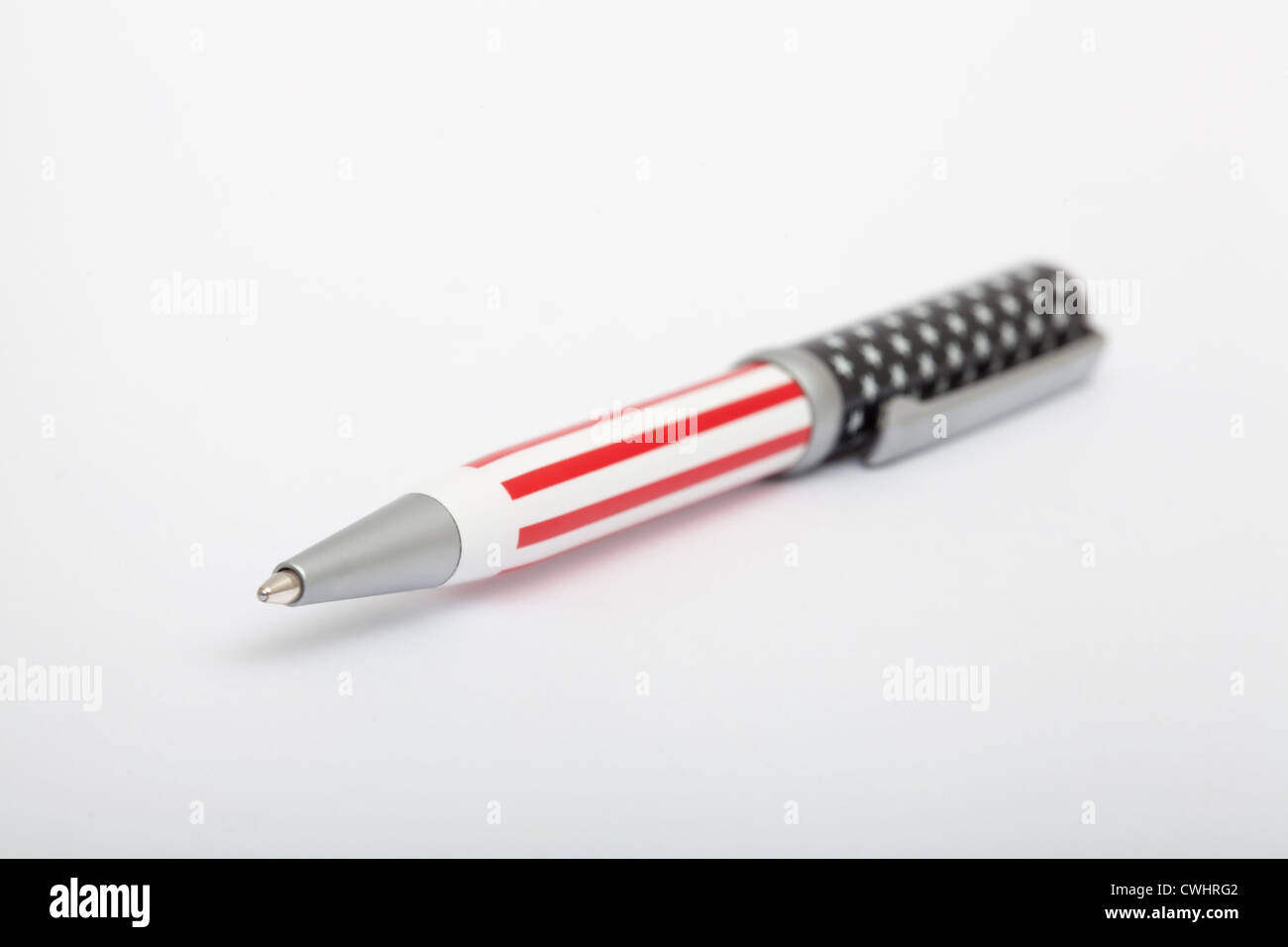Ballpoint pen with american flag design isolated on white background ...