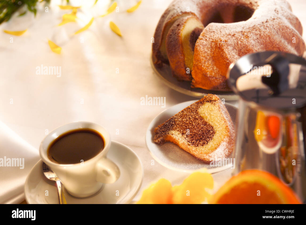 Coffee with Patsy and Fruit Stock Photo - Alamy