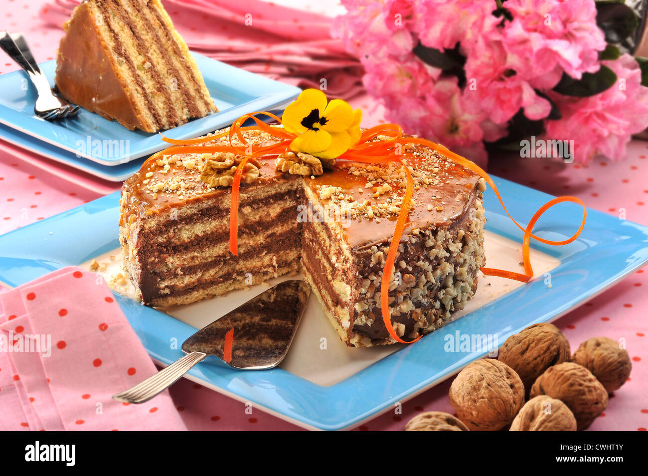 Dobos cake at hi-res stock photography and images - Alamy