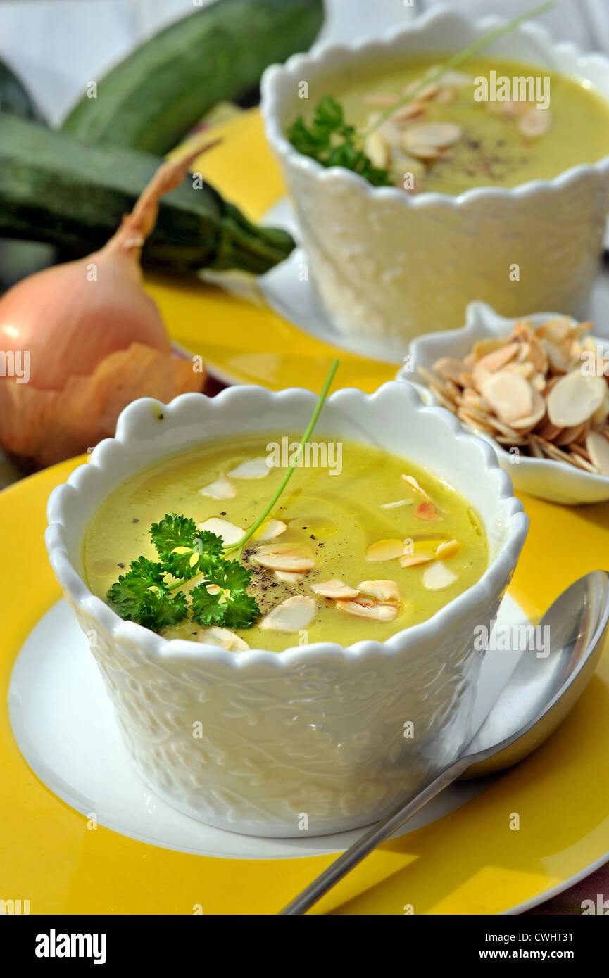 Courgette cream with almonds hi-res stock photography and images - Alamy