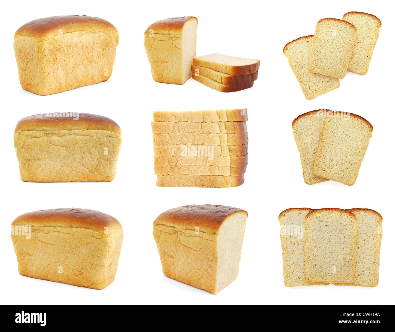 Bread isolated on white background Stock Photo - Alamy