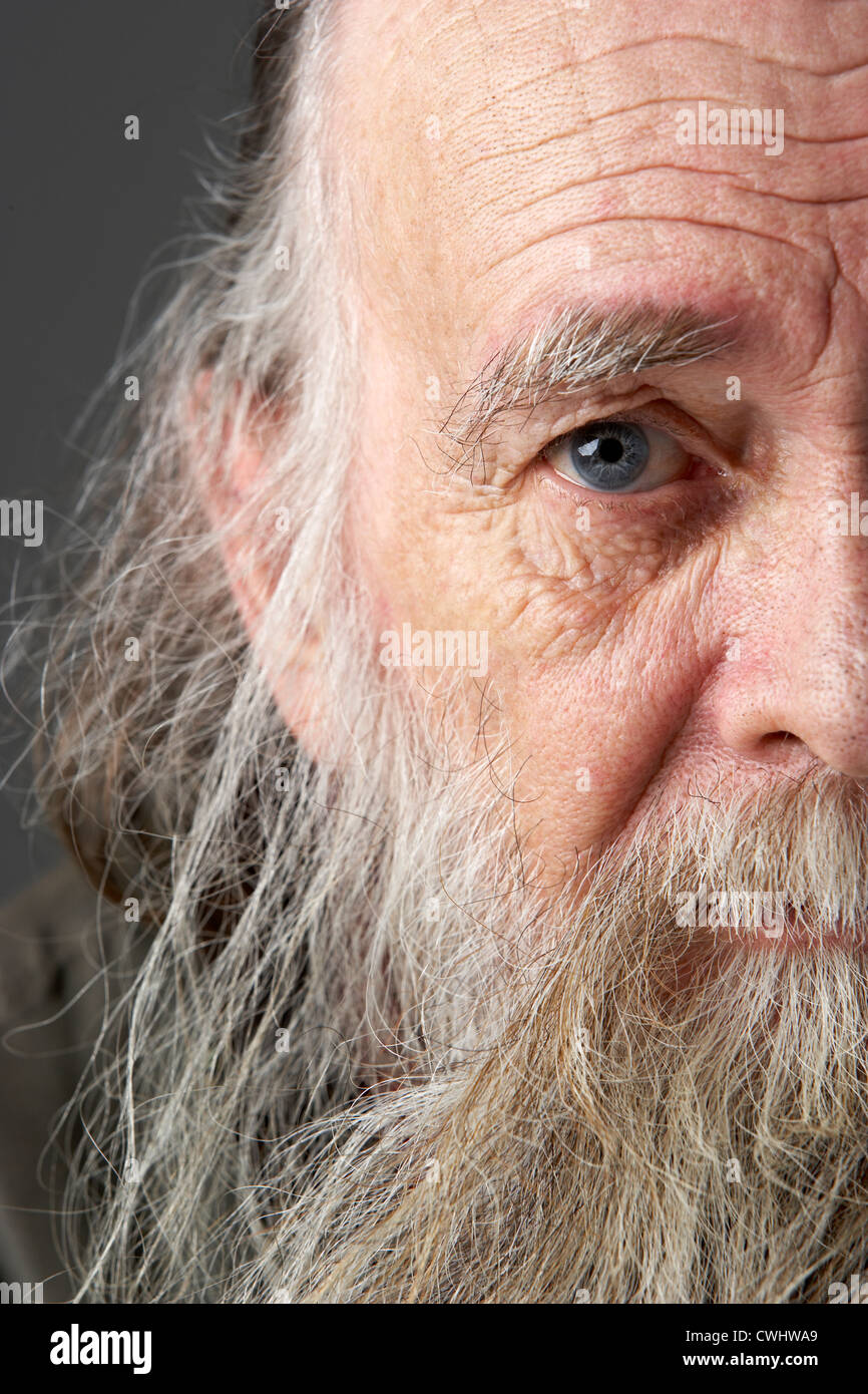 Homeless Man With Unkempt Hair High Resolution Stock Photography and ...