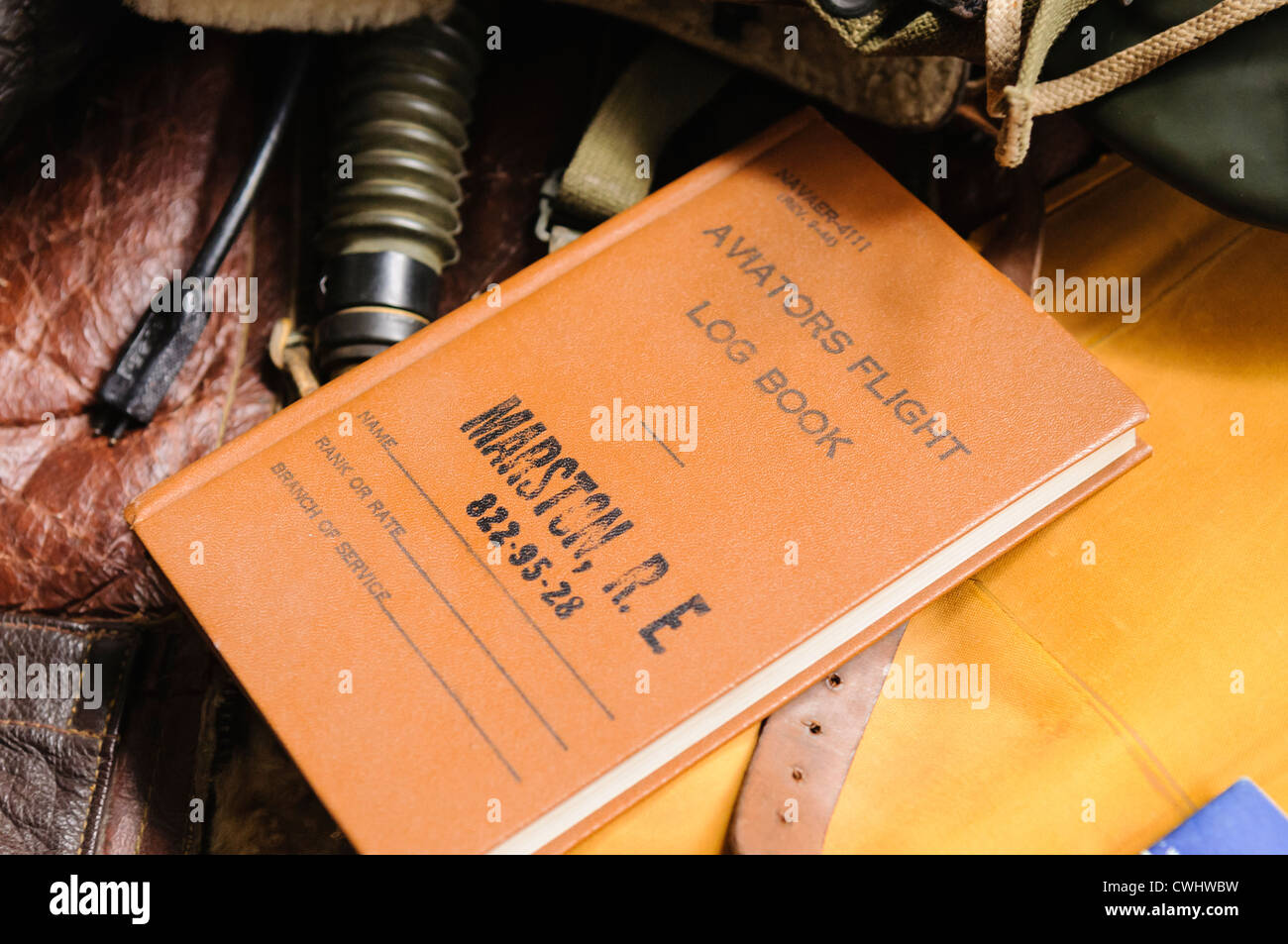 American Air Force aviators flight log book from World War 2 Stock ...