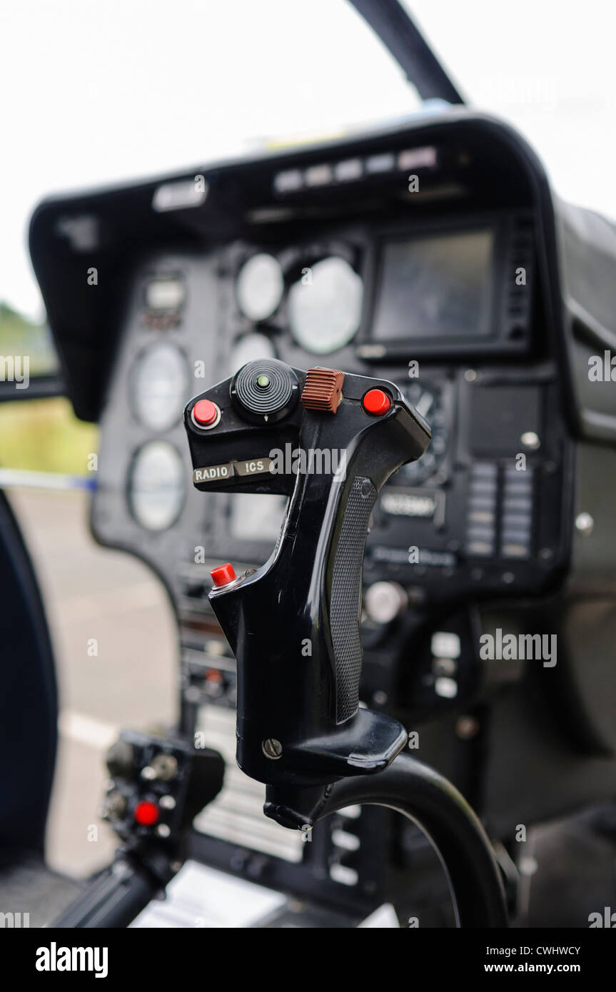 Cyclic stick a 1968 Hughes OH-6A Cayuse helicopter Stock Photo - Alamy