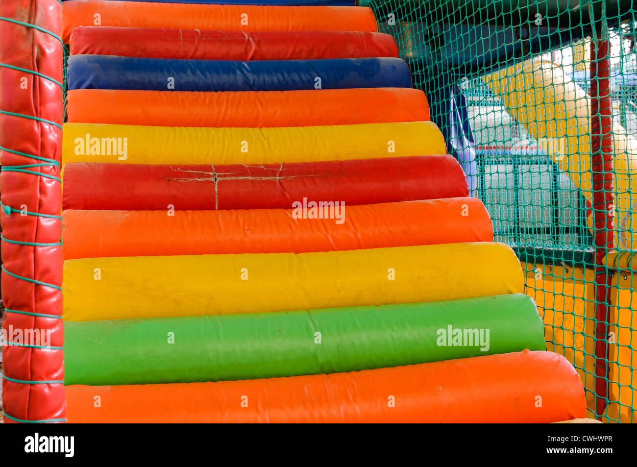 Padded ladder/ramp in a children's soft play area Stock Photo - Alamy