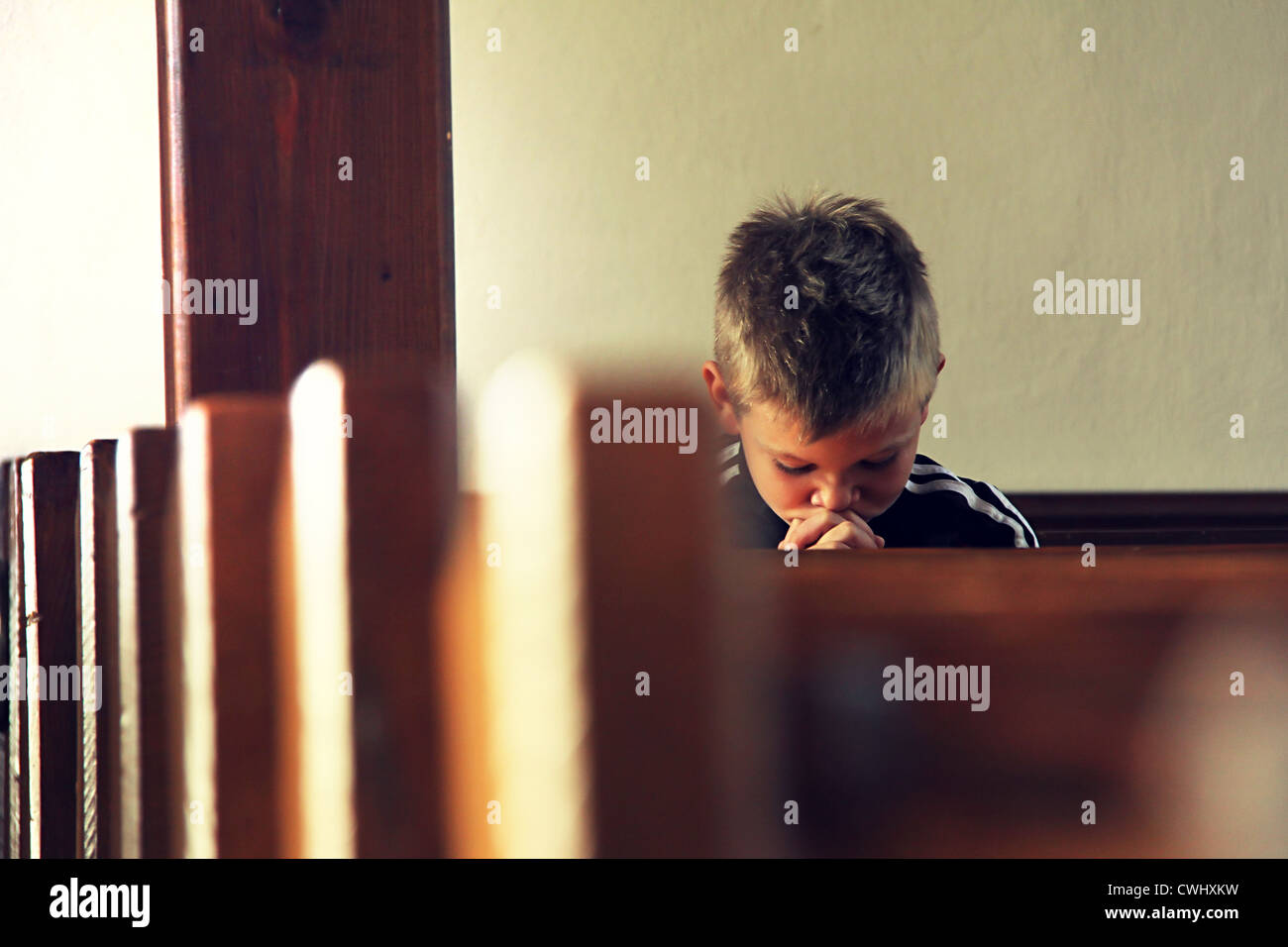 Child Praying Church High Resolution Stock Photography and Images - Alamy