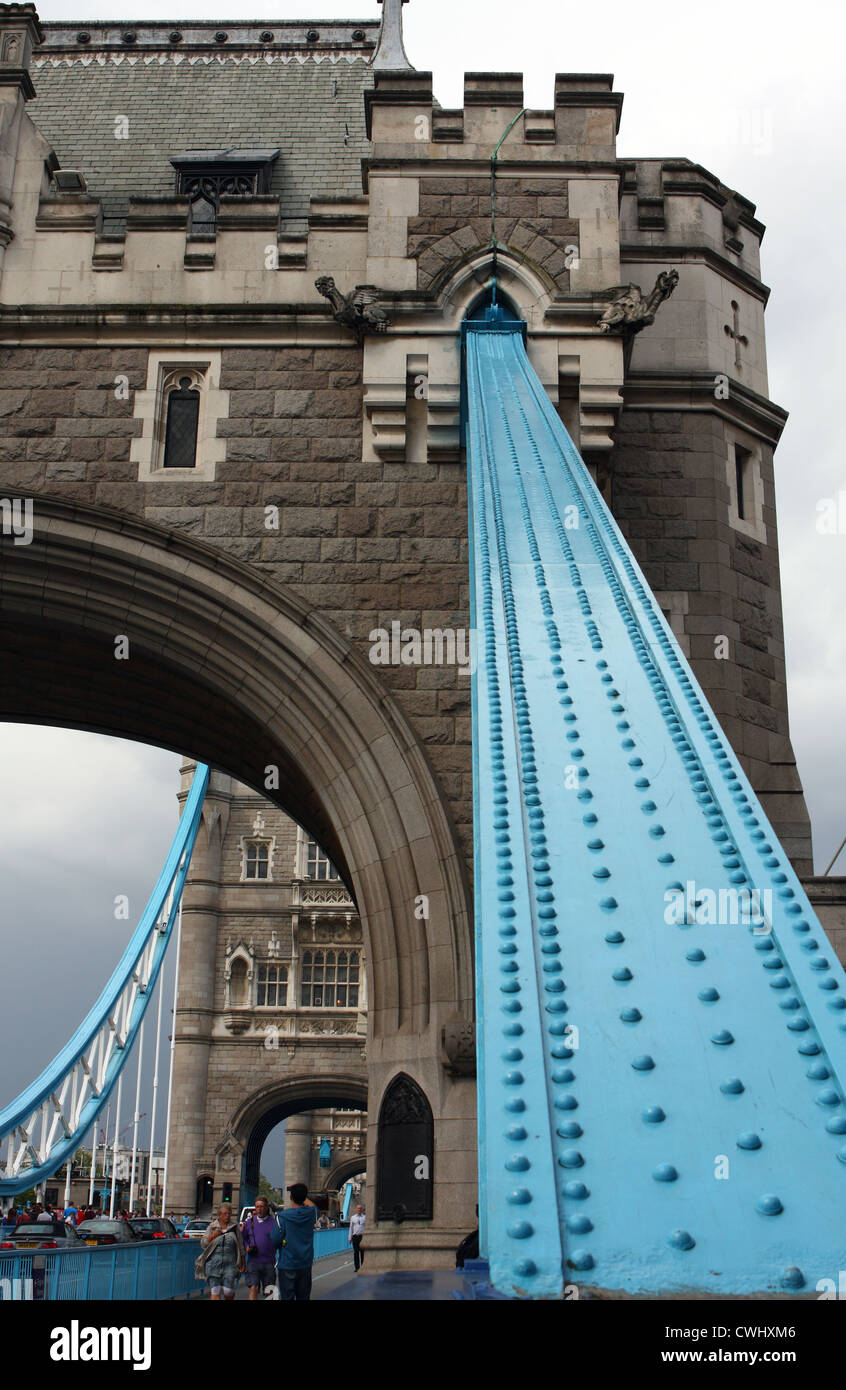 A view of part of Tower Bridge in London Stock Photo - Alamy