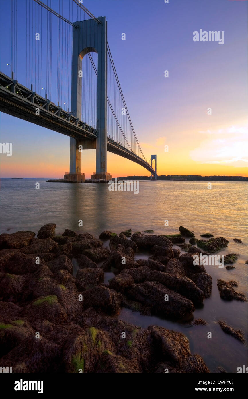 Verrazano Narrows Bridge HDR Stock Photo - Alamy