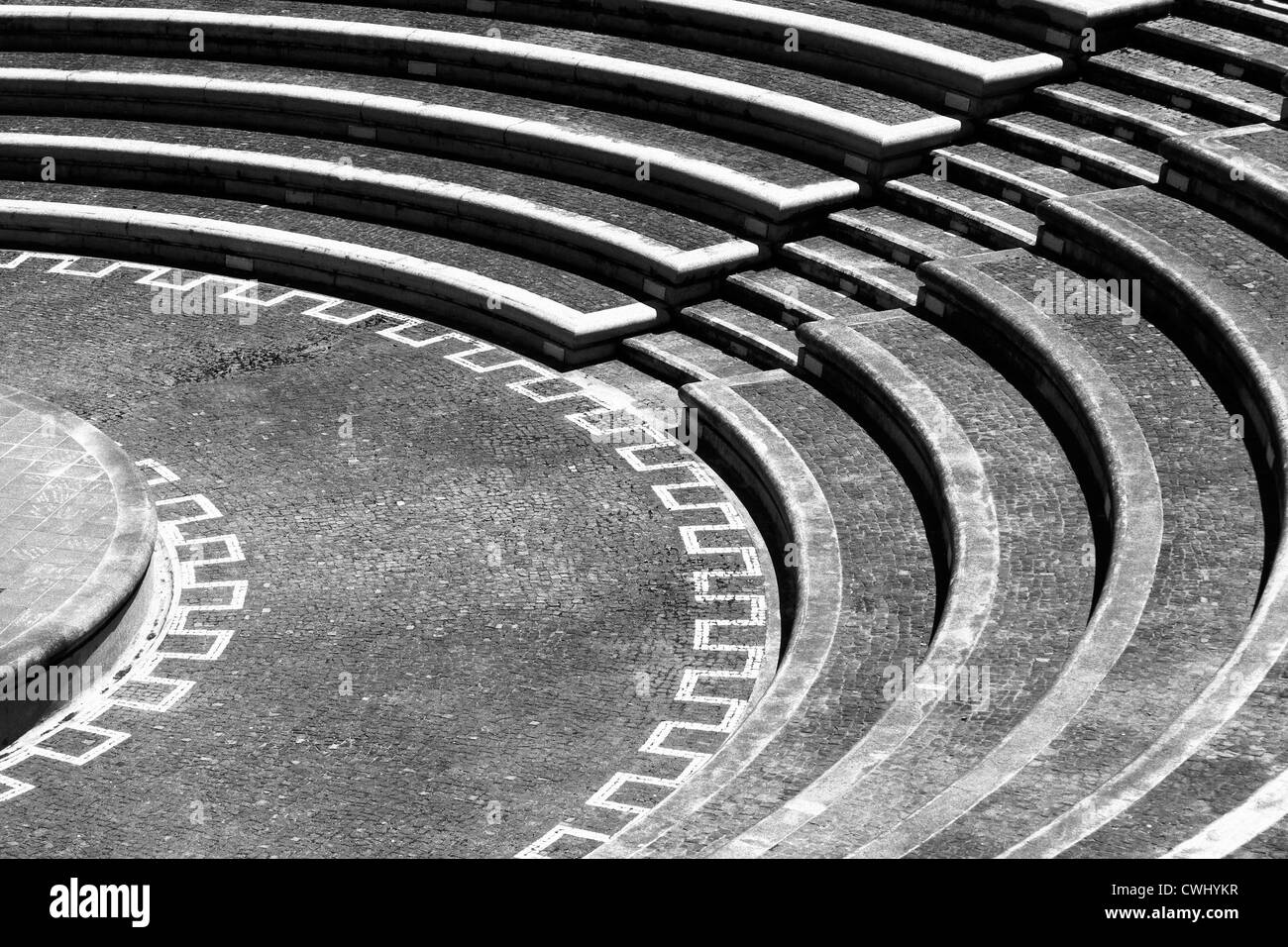 Round amphitheatre Black and White Stock Photos & Images - Alamy