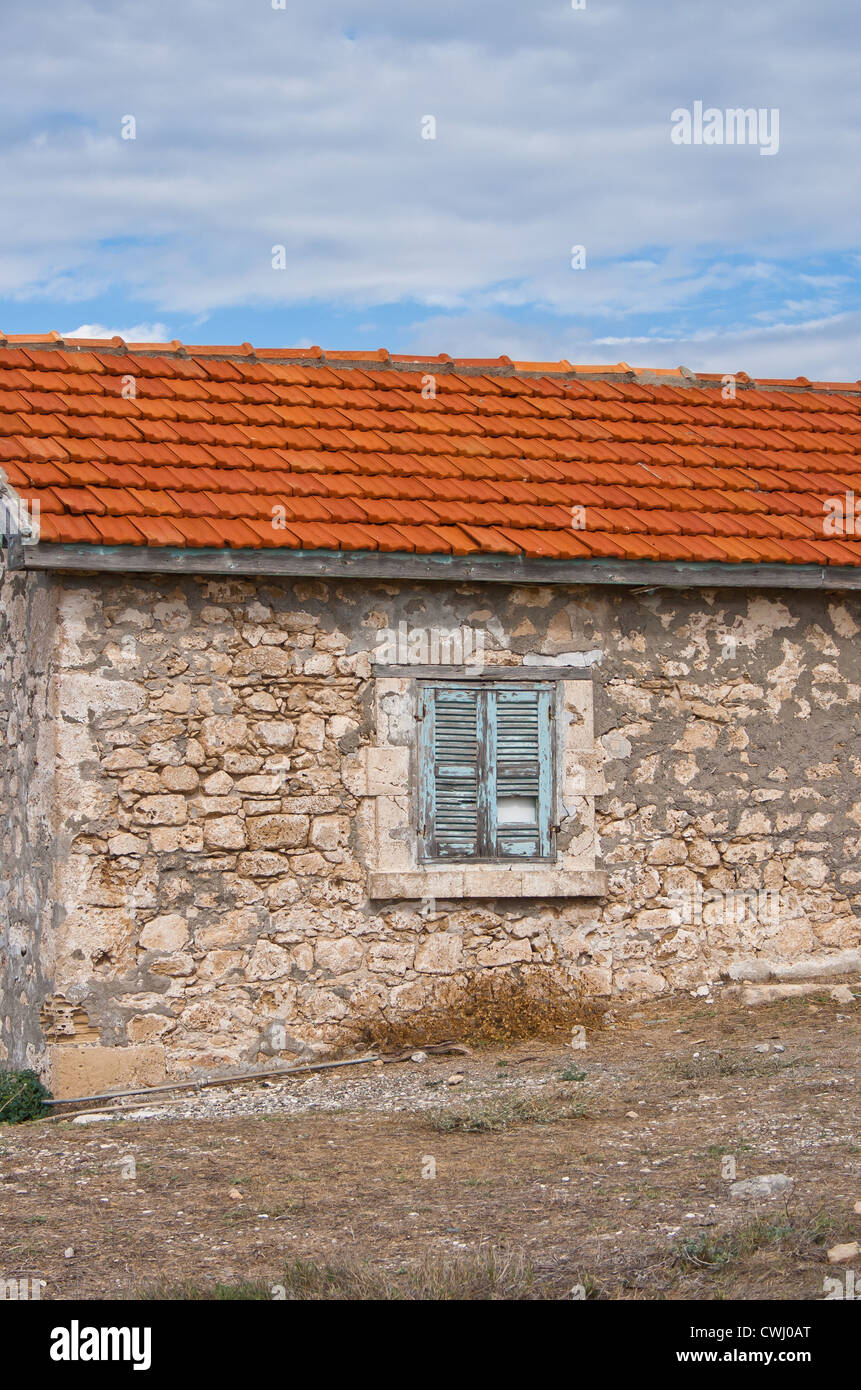 old house with red tile on roof Stock Photo - Alamy