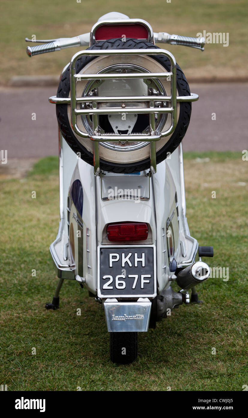 Rear View of Classic Lambretta Scooter Stock Photo - Alamy