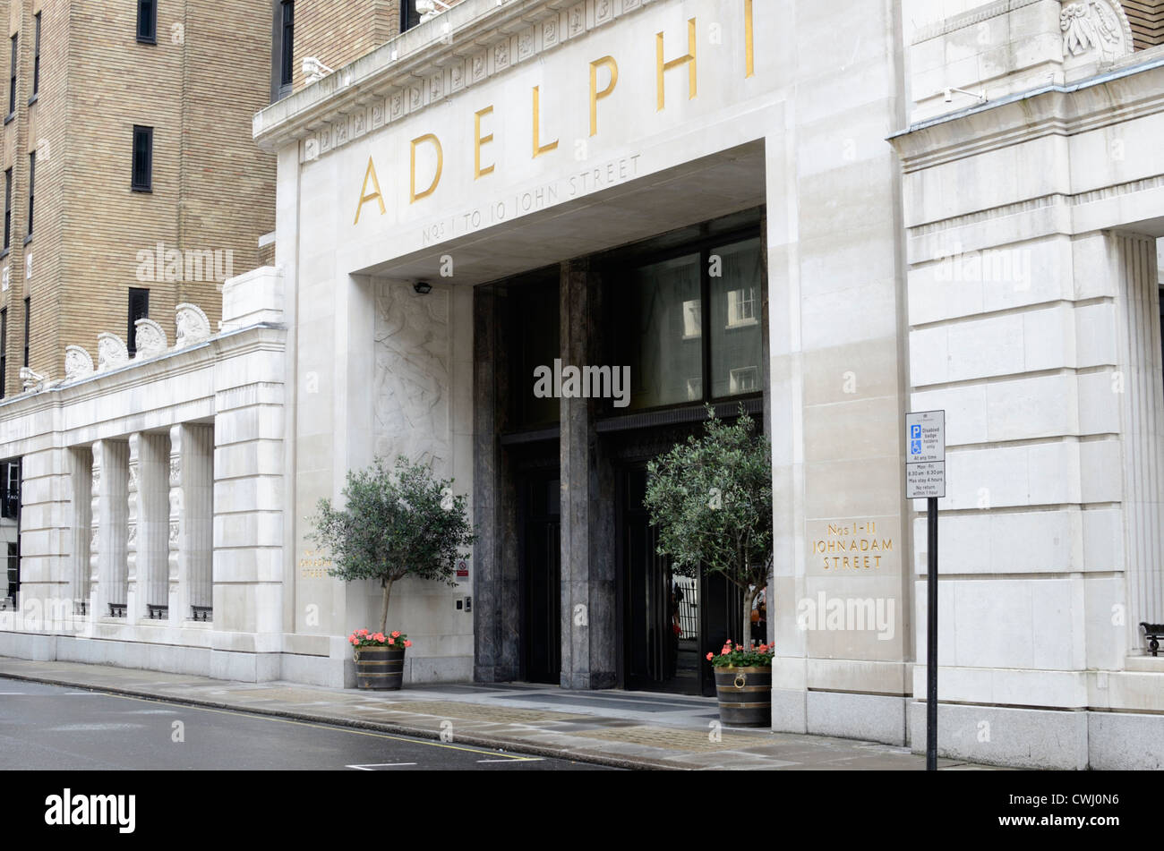 The New Adelphi building in John Adam Street, London WC2, England Stock ...