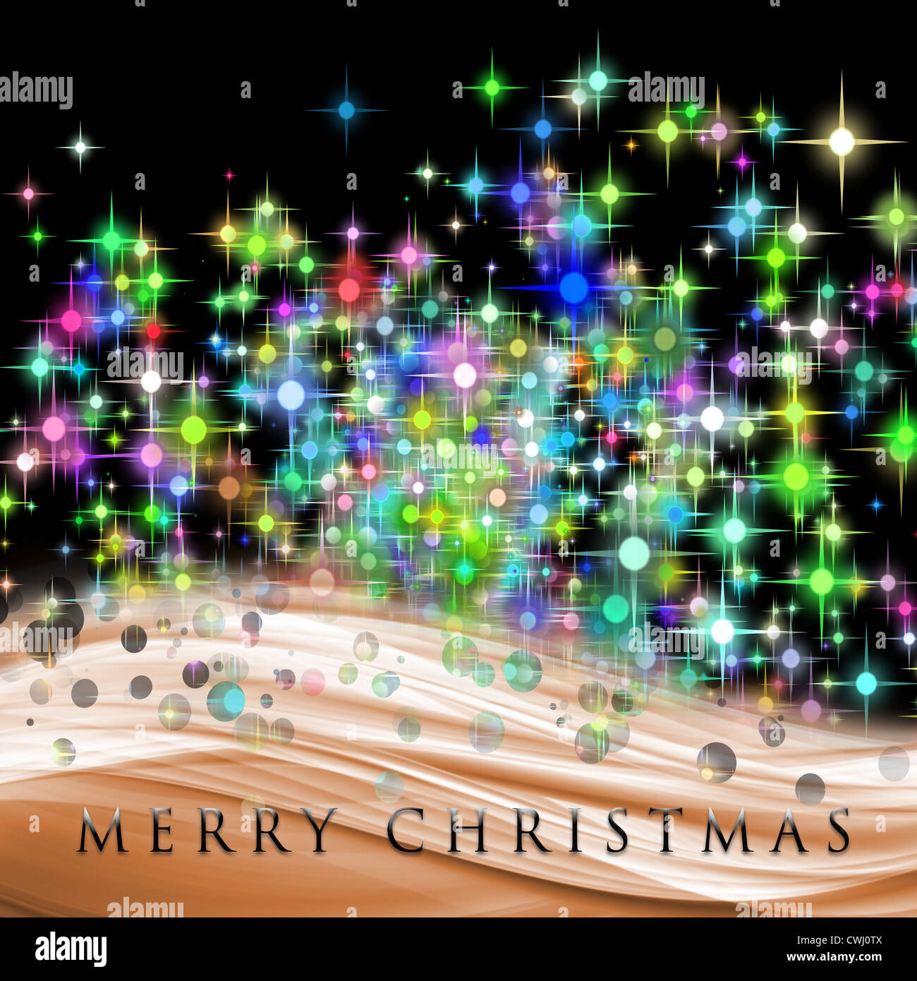 Fantastic Christmas wave design with glowing stars Stock Photo - Alamy