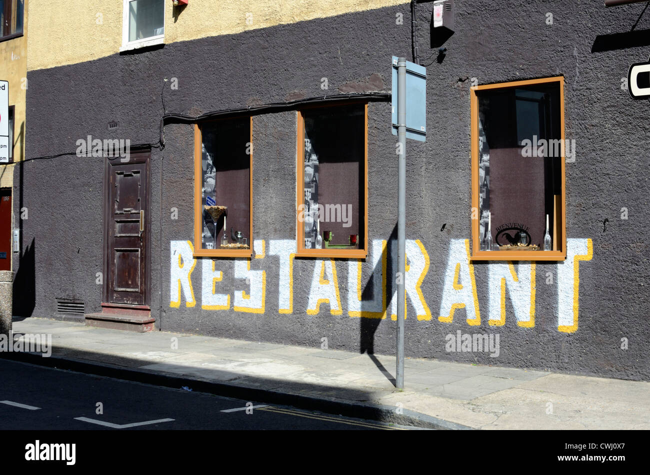 Generic restaurant with no name, London, England Stock Photo - Alamy