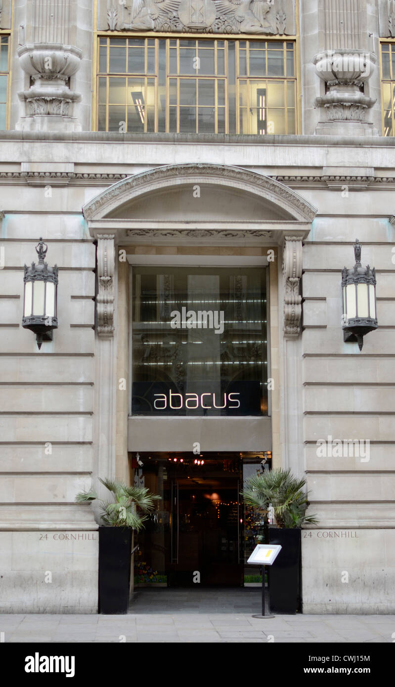 Abacus Bar in Cornhill, City of London, London, England Stock Photo - Alamy