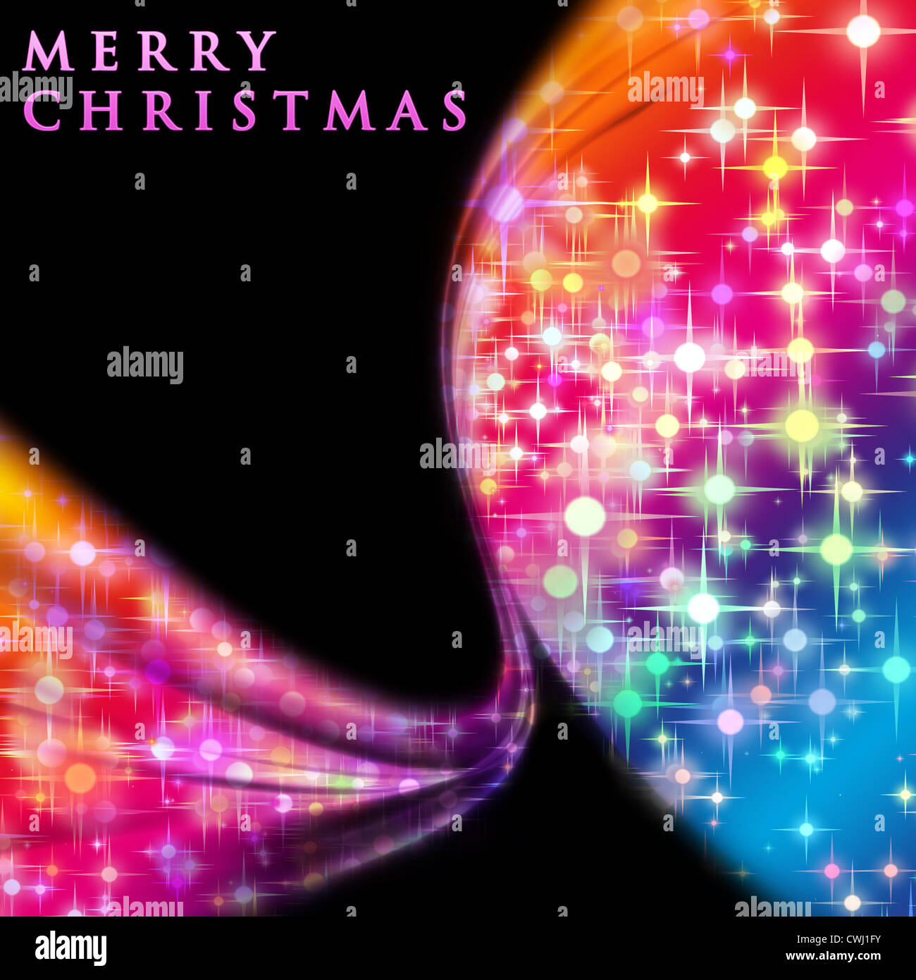 Fantastic Christmas wave design with glowing stars Stock Photo - Alamy