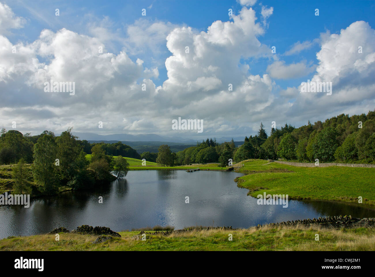Ghyll Head Reservoir, near Bowness, South Lakeland, Lake District ...