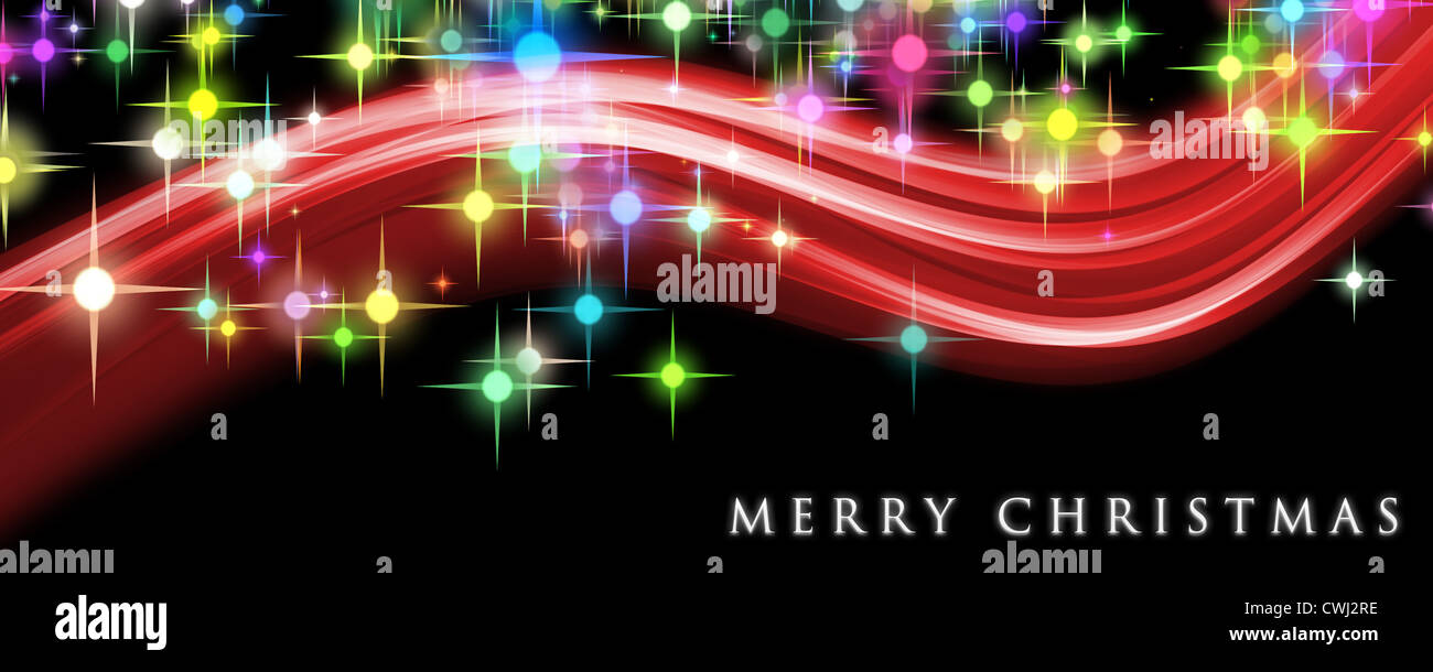 Fantastic Christmas wave design with glowing stars Stock Photo - Alamy