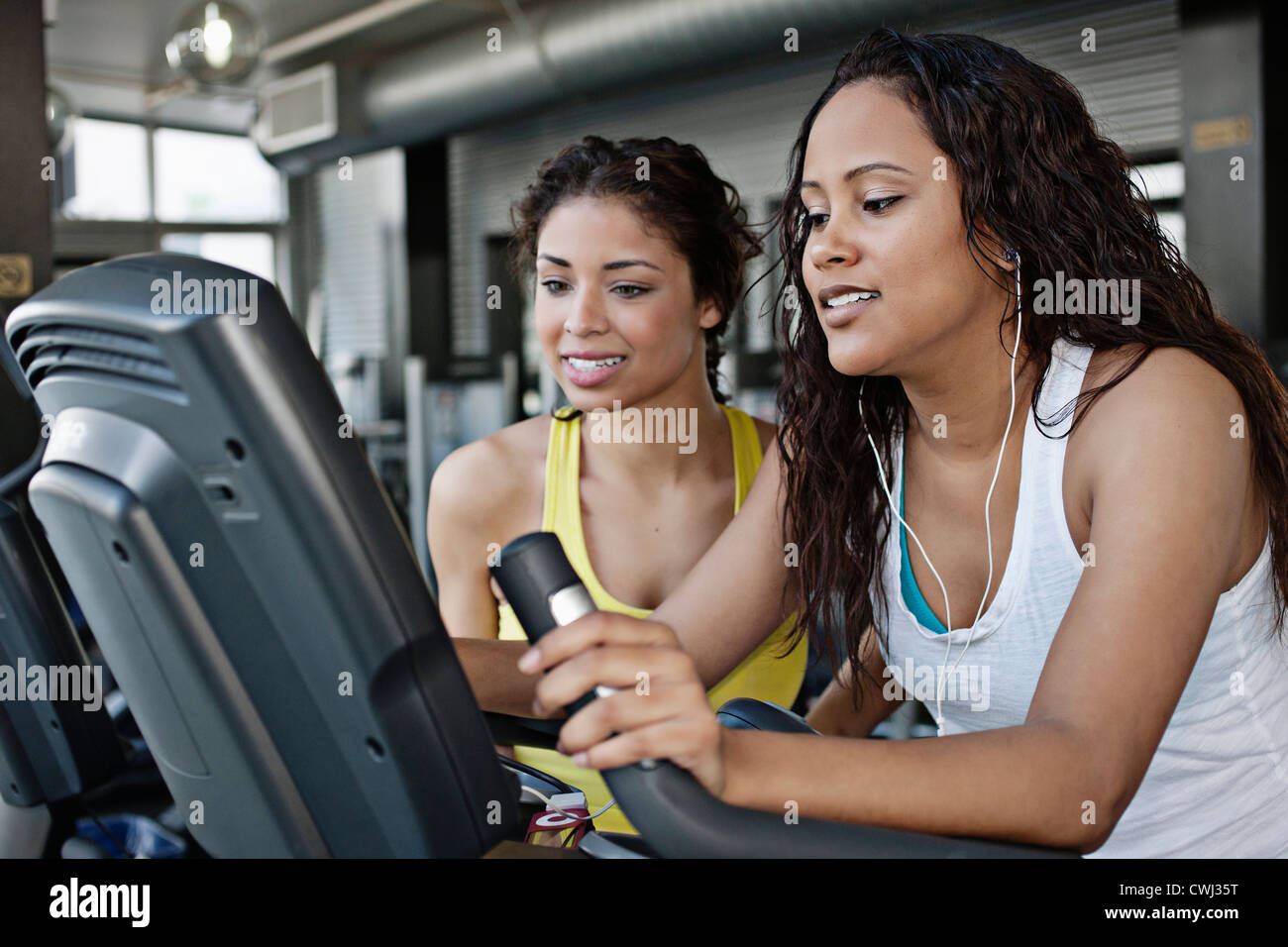 Women exercising in health club Stock Photo - Alamy