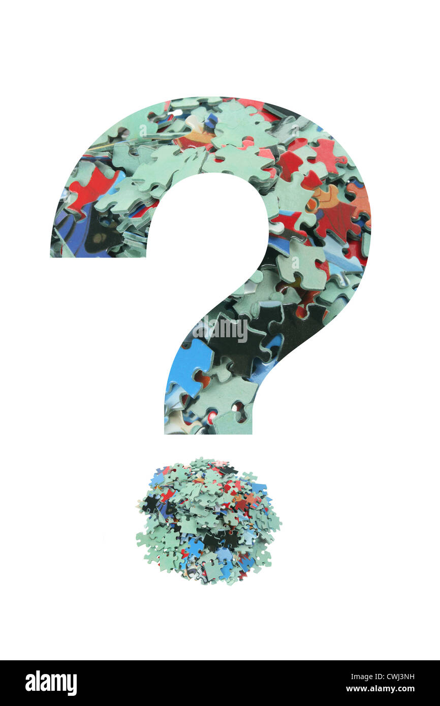 Question Mark Arranged with Jigsaw Puzzle Pieces Stock Photo - Alamy