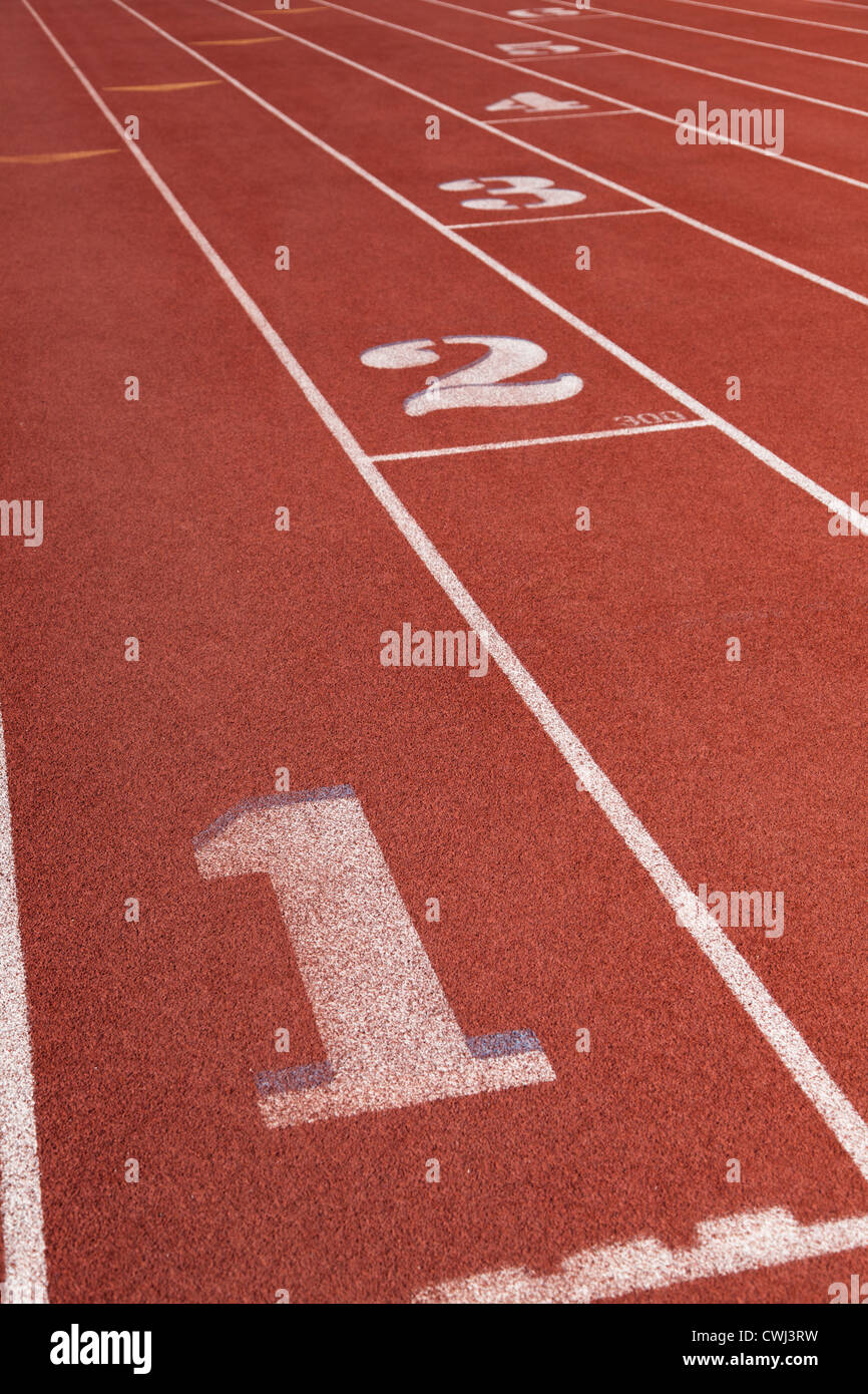 Running Lanes on a Track Stock Photo - Alamy
