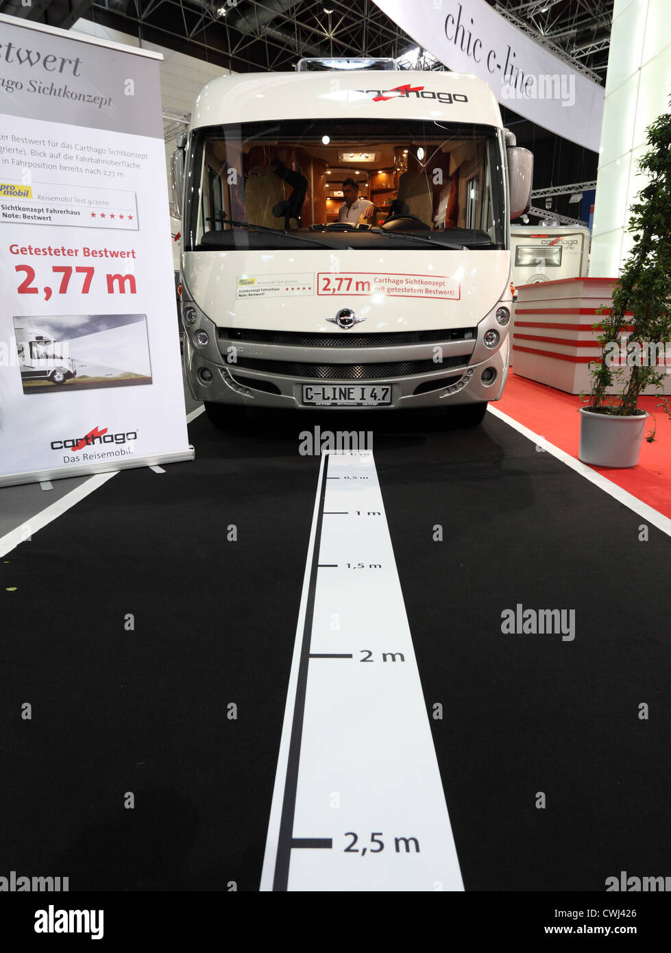 Carthago motorhome at the Caravan Salon Exhibition 2012 on August 27 ...