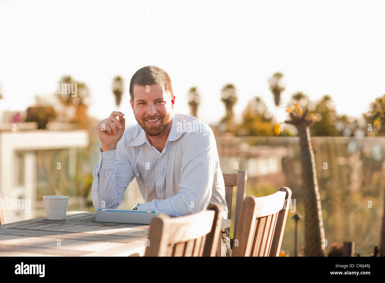 Taking coffee break portrait hi-res stock photography and images - Alamy