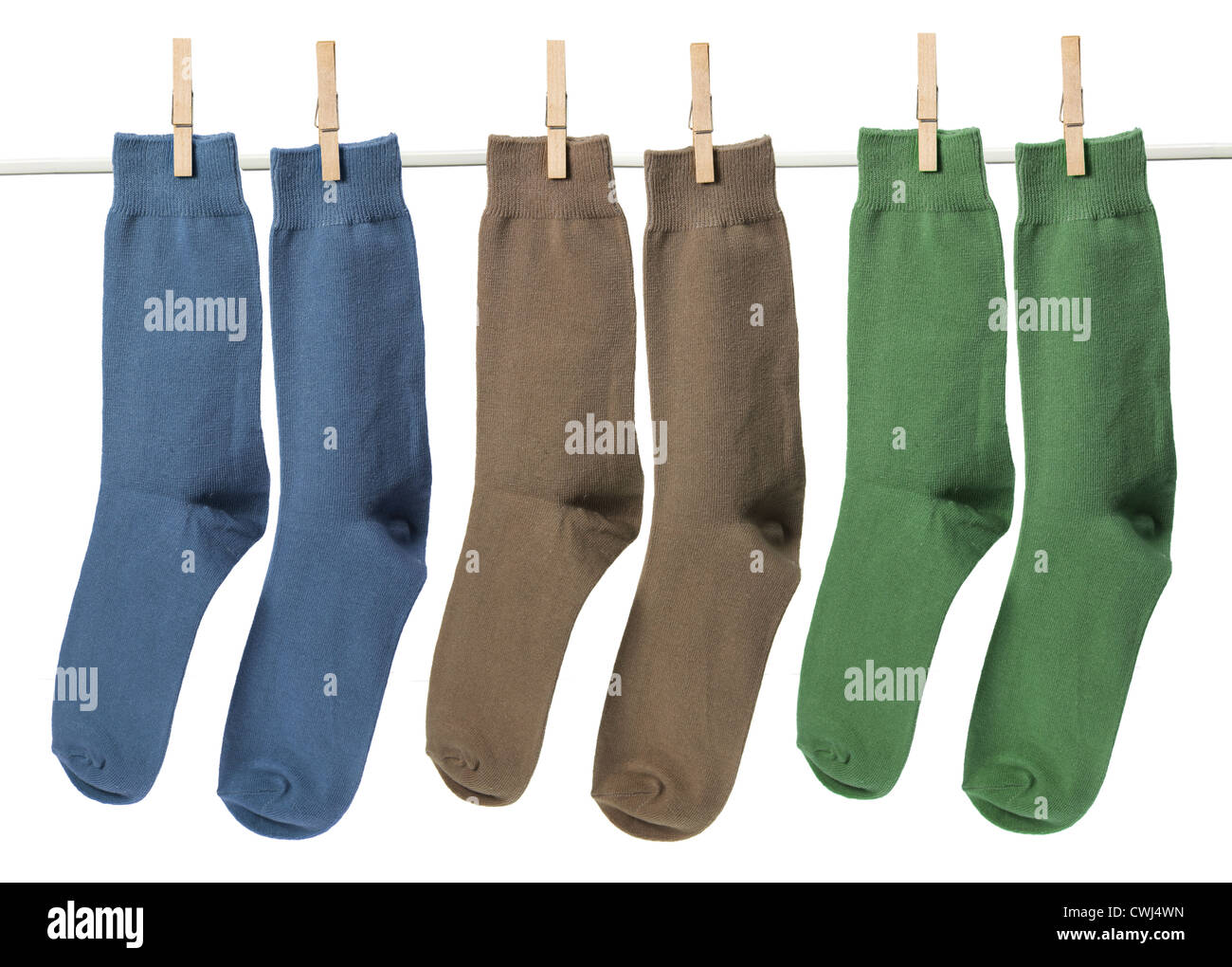 Hang hanging out washing Cut Out Stock Images & Pictures - Alamy