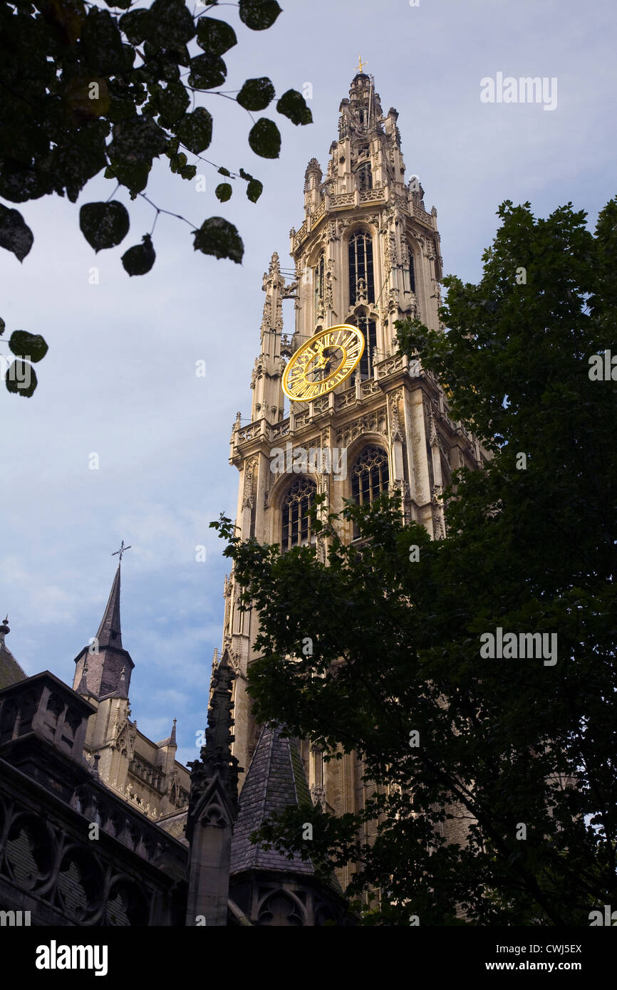 Ornate clock tower of cathedral Stock Photo - Alamy