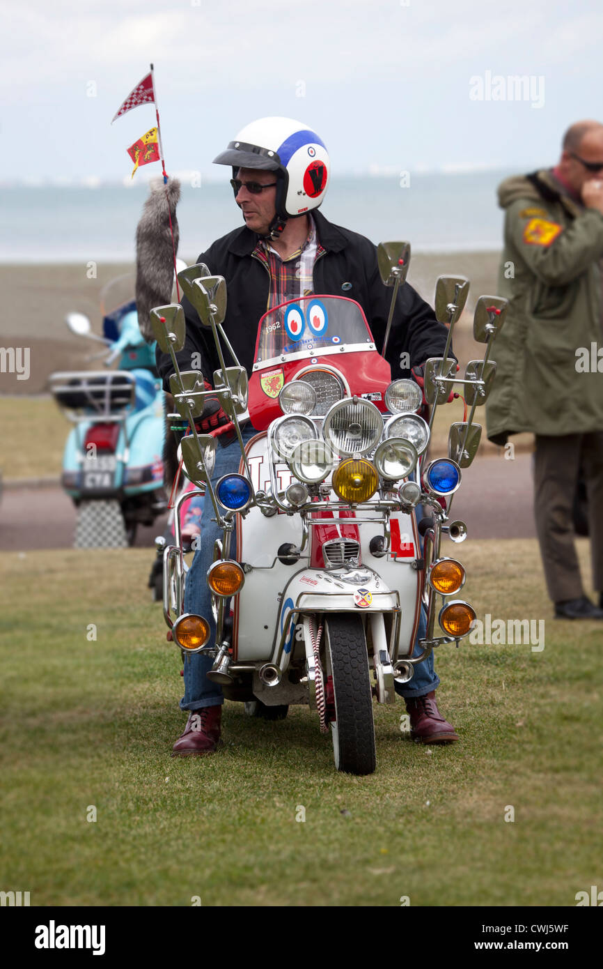 Customised Classic Lambretta Scooter Stock Photo - Alamy
