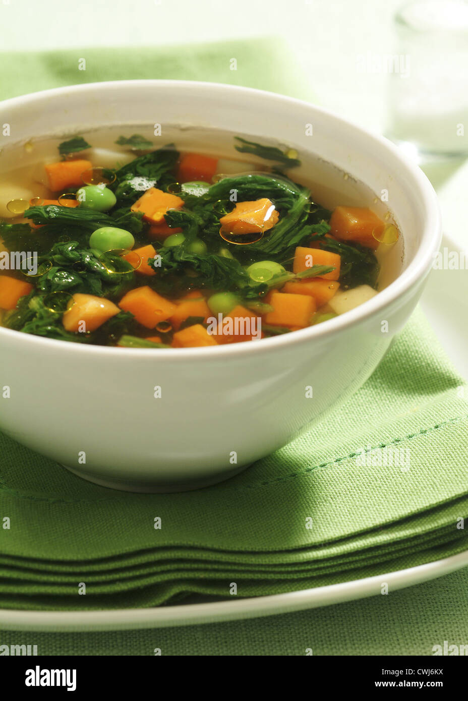 Spring Vegetable Soup Stock Photo - Alamy