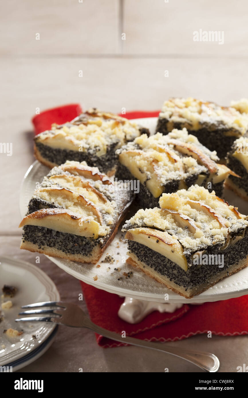 Apple Pie with Poppy Stock Photo - Alamy