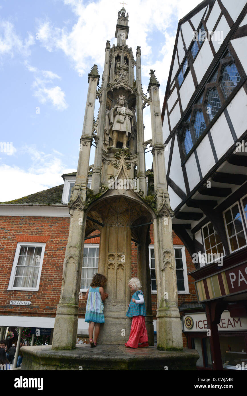 The 15th century High Cross (Buttercross), High Street, Winchester ...