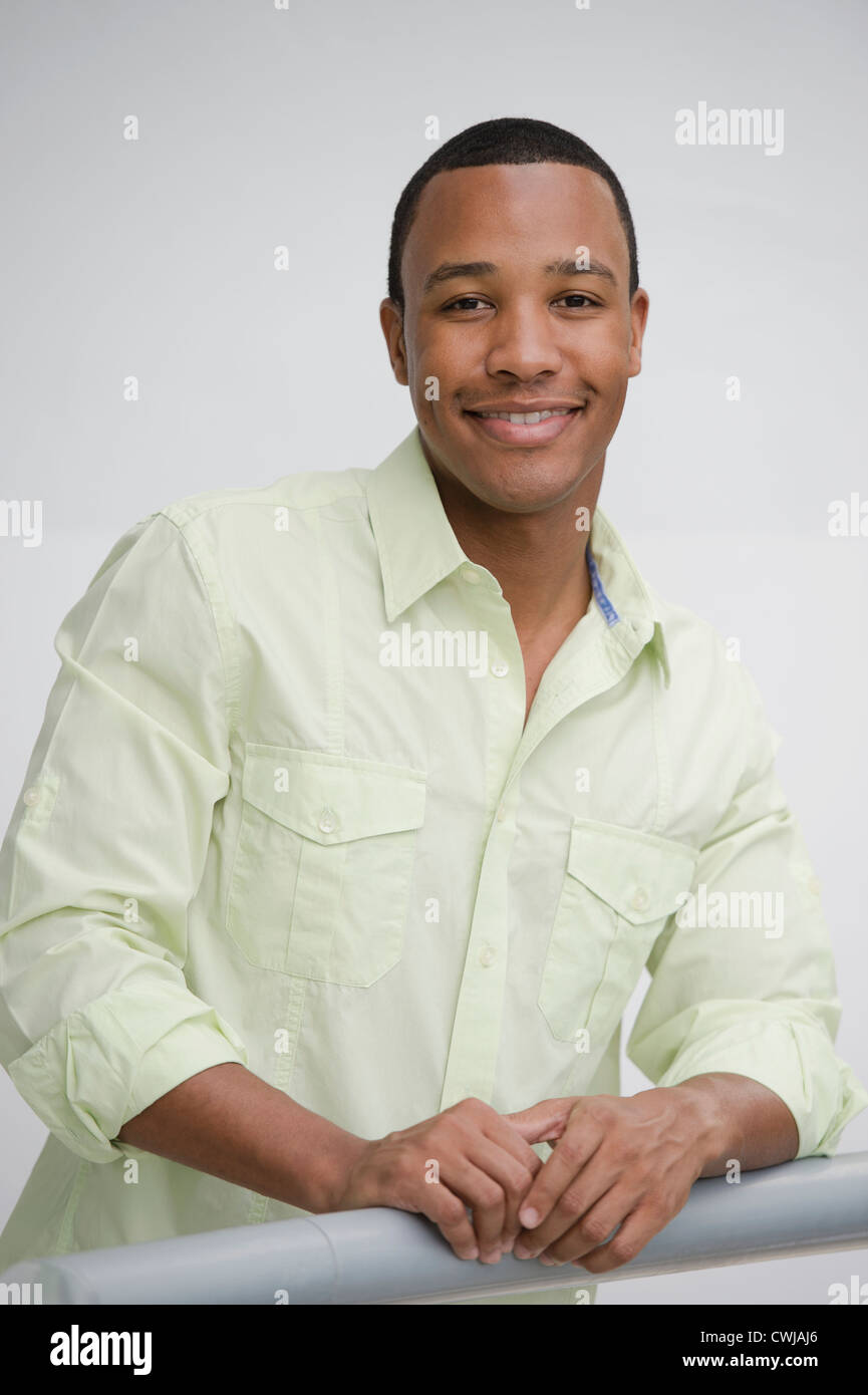 Smiling mixed race man Stock Photo - Alamy