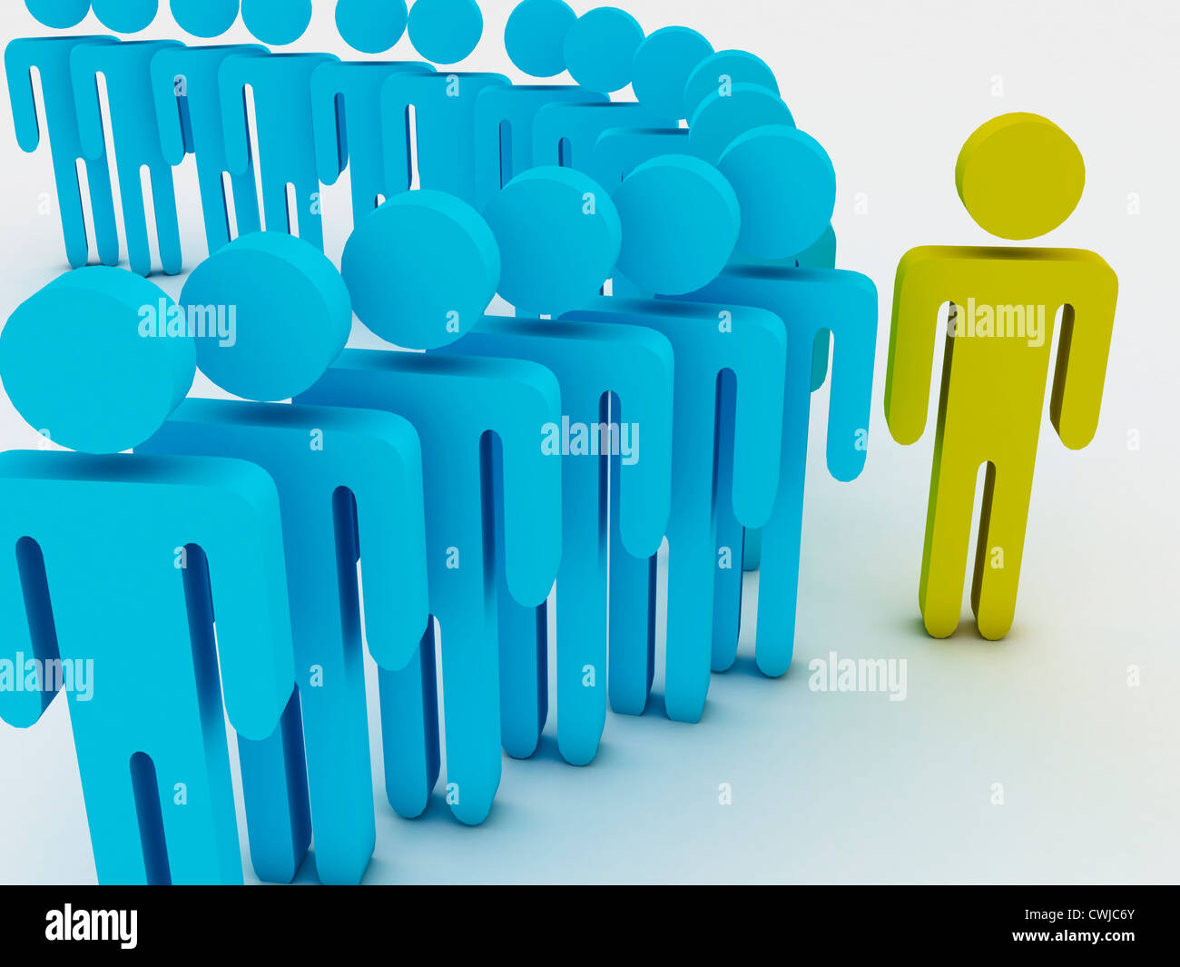 Large group. 3d group of people illustration Stock Photo - Alamy