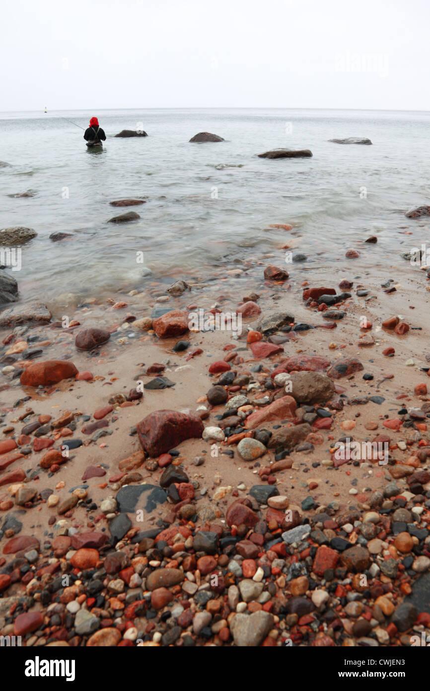 fisherman Stones in sea water autumn sea in Orlowo, Gdynia Poland Stock ...