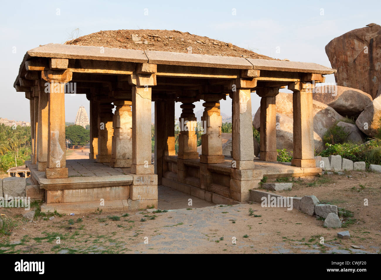 Hemakuta temple complex in Hampi, India Stock Photo - Alamy