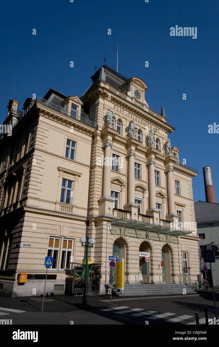 The post office from the imperial times of Austria in the town of Bad ...