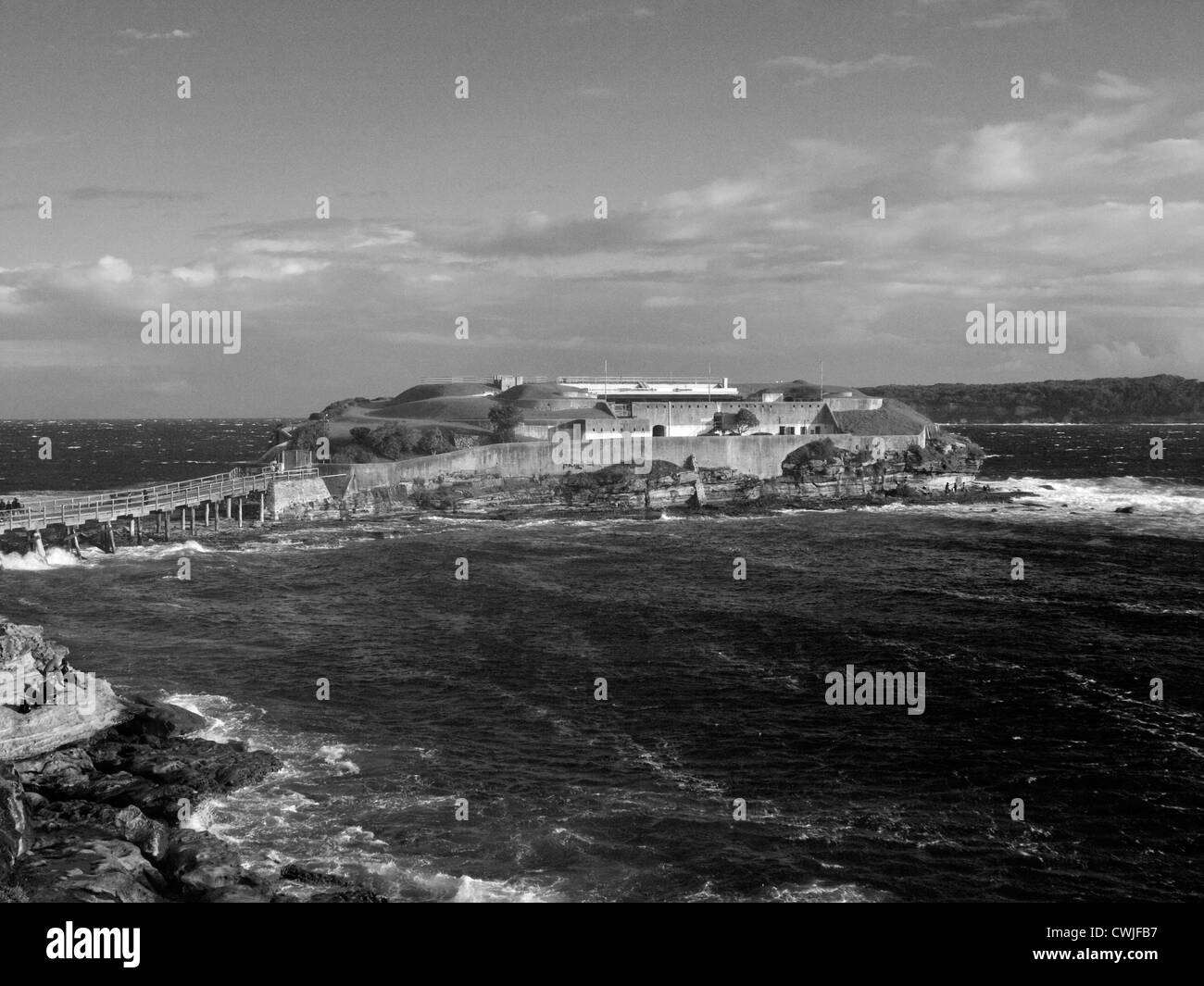 Bare Island and fort off La Perouse, Botany Bay, Sydney, NSW, Australia ...