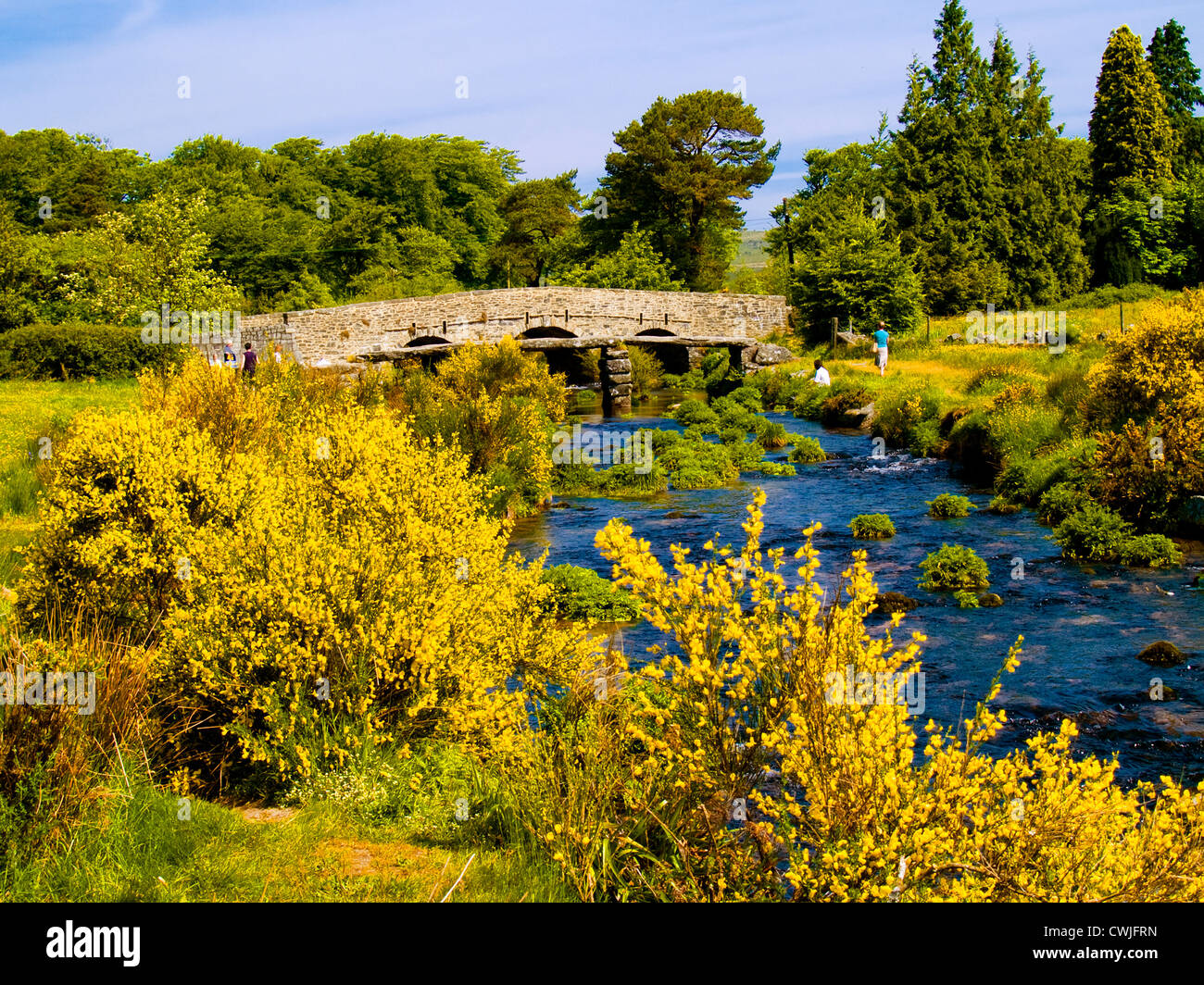 East Dart River at Postbridge, Devon, England Stock Photo - Alamy