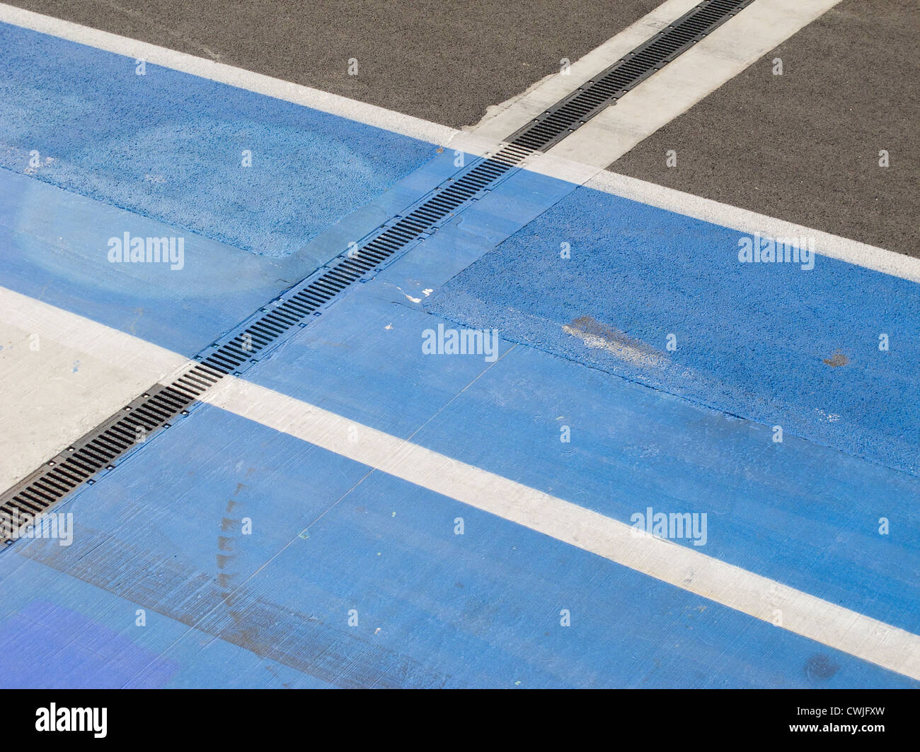 Pit lane markings at Yas Circuit Formula 1, Yas Island, Abu Dhabi Stock ...