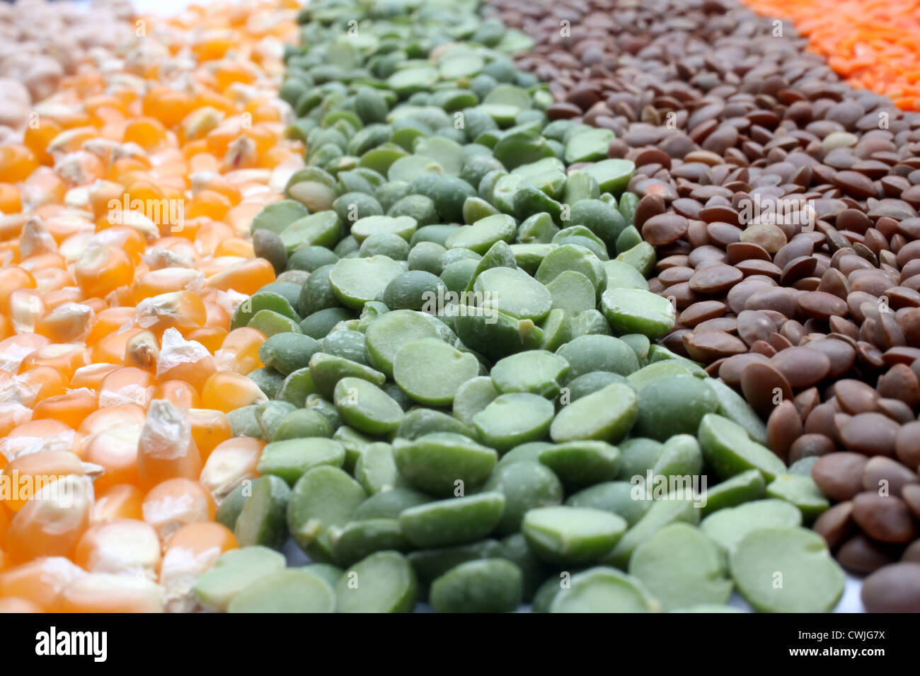 Various seeds and lentils close up Stock Photo - Alamy