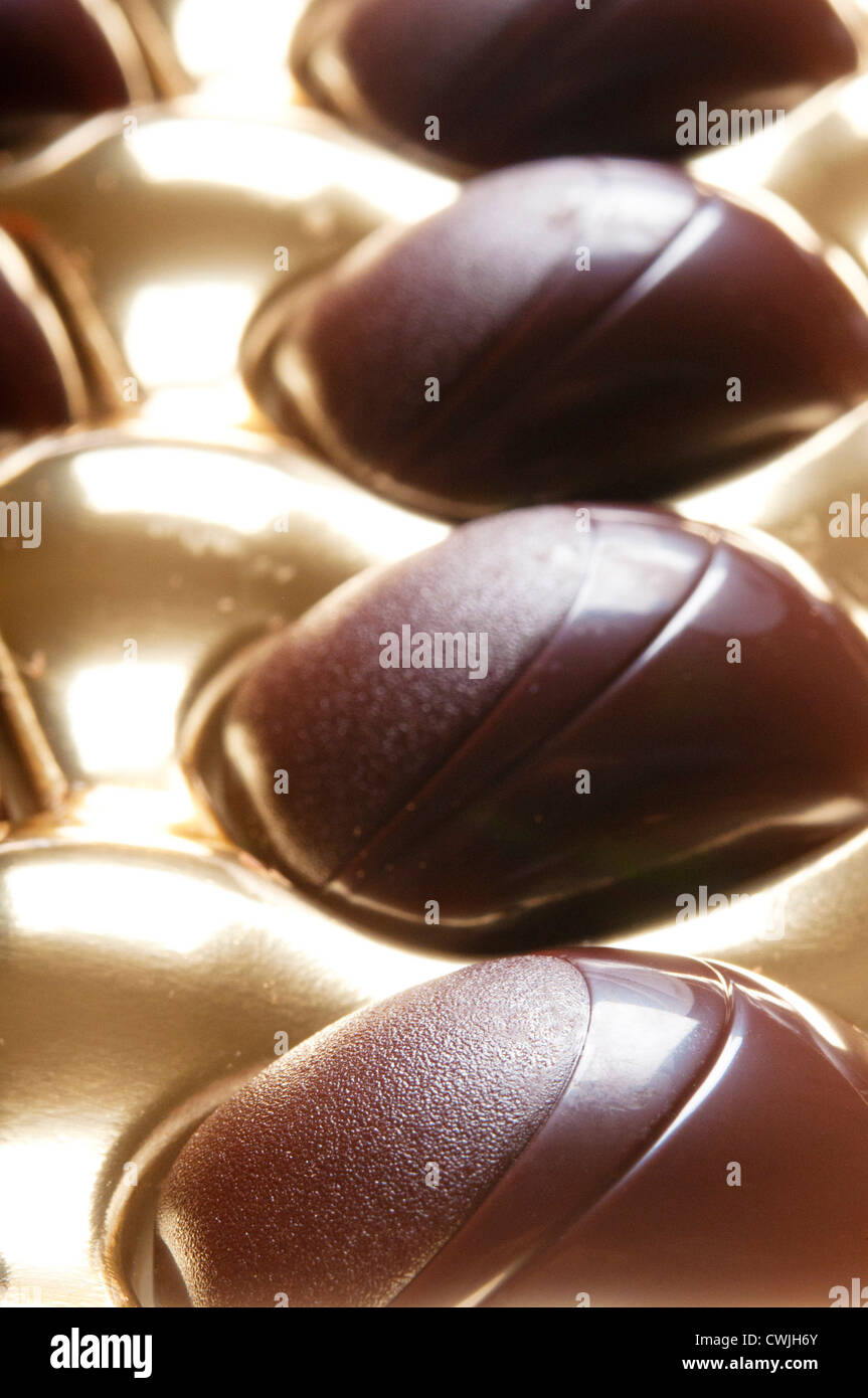 Chocolate bonbons in a box hi-res stock photography and images - Alamy
