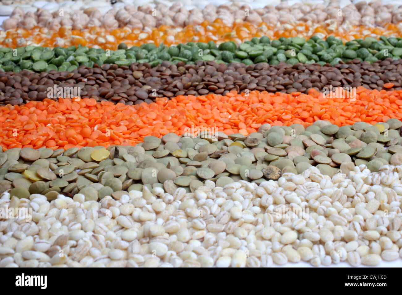 Various seeds and lentils close up Stock Photo - Alamy