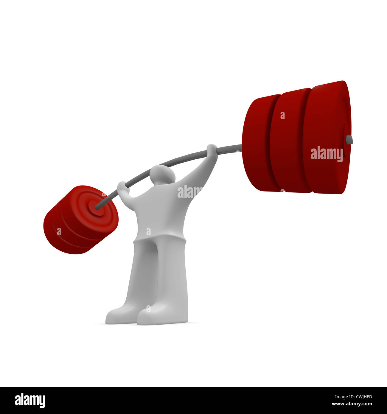 3d man lifting heavy weights Stock Photo - Alamy
