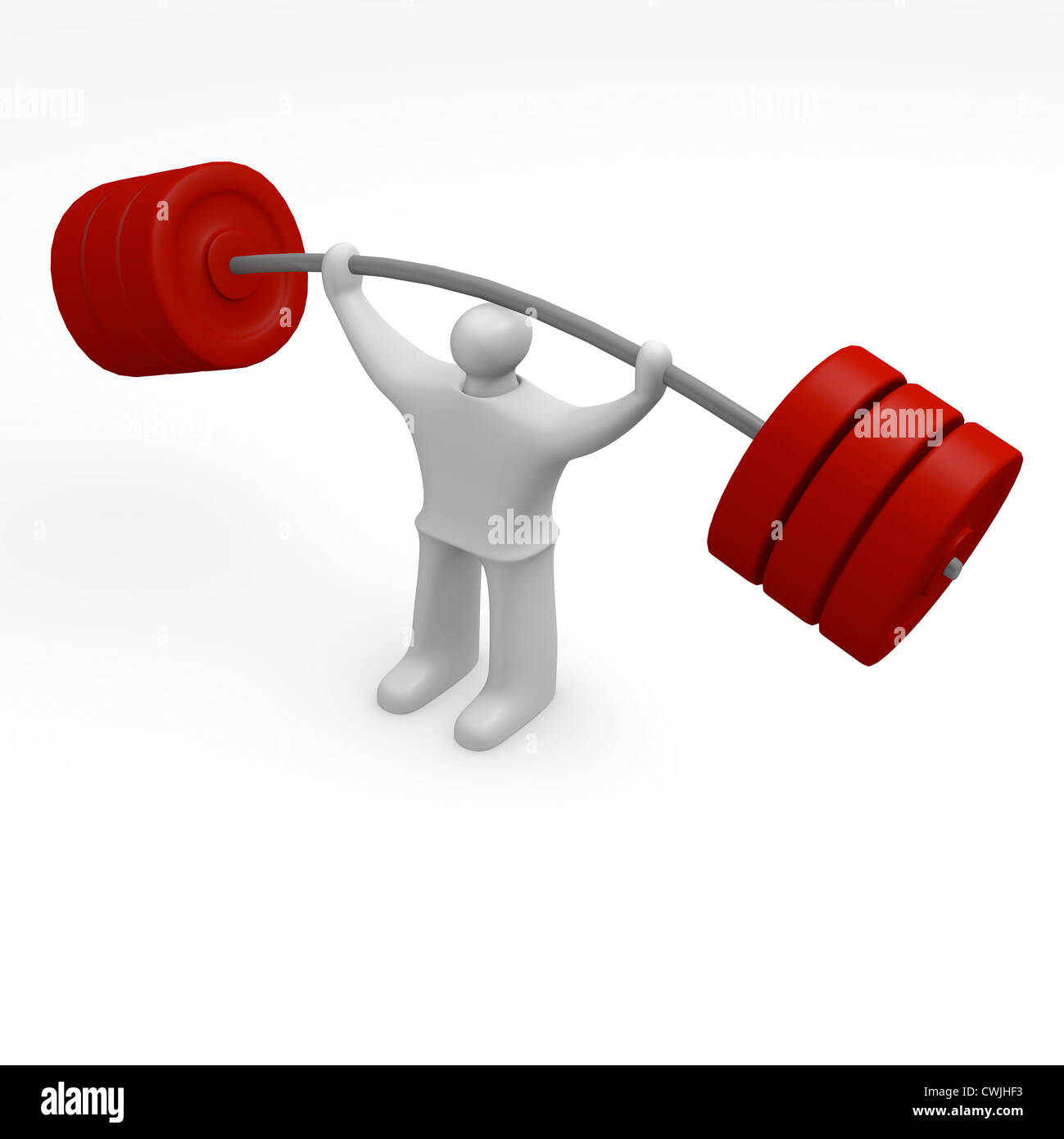 3d man lifting heavy weights Stock Photo - Alamy