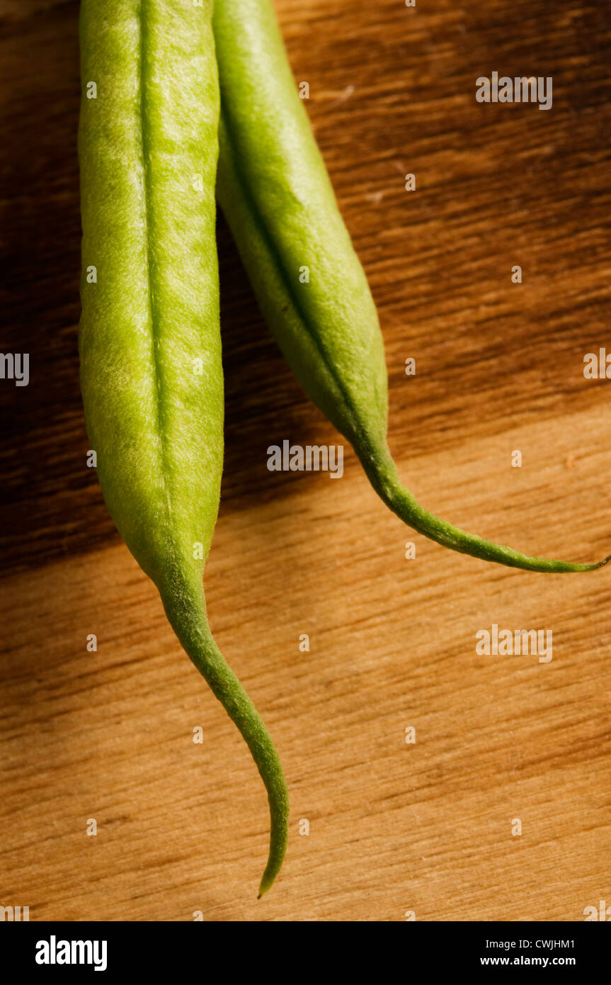 two green beans Stock Photo - Alamy