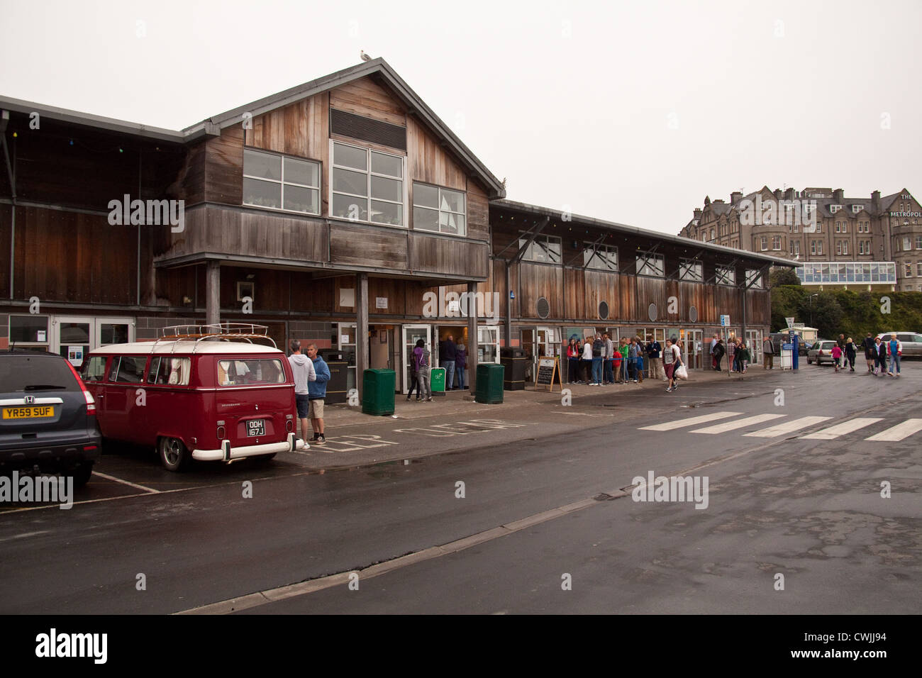 Rick Steins fish and chip shop, Padstow, Cornwall, England. United ...
